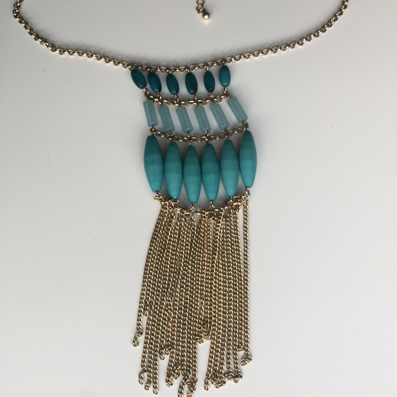 Erica Lyons | Jewelry | Erica Lyons Turquoise And Gold Statement ...
